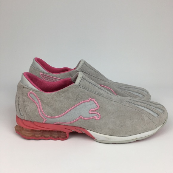 Puma | Shoes | Puma Cell Pink And Cream Slipon Gym Shoes | Poshmark
